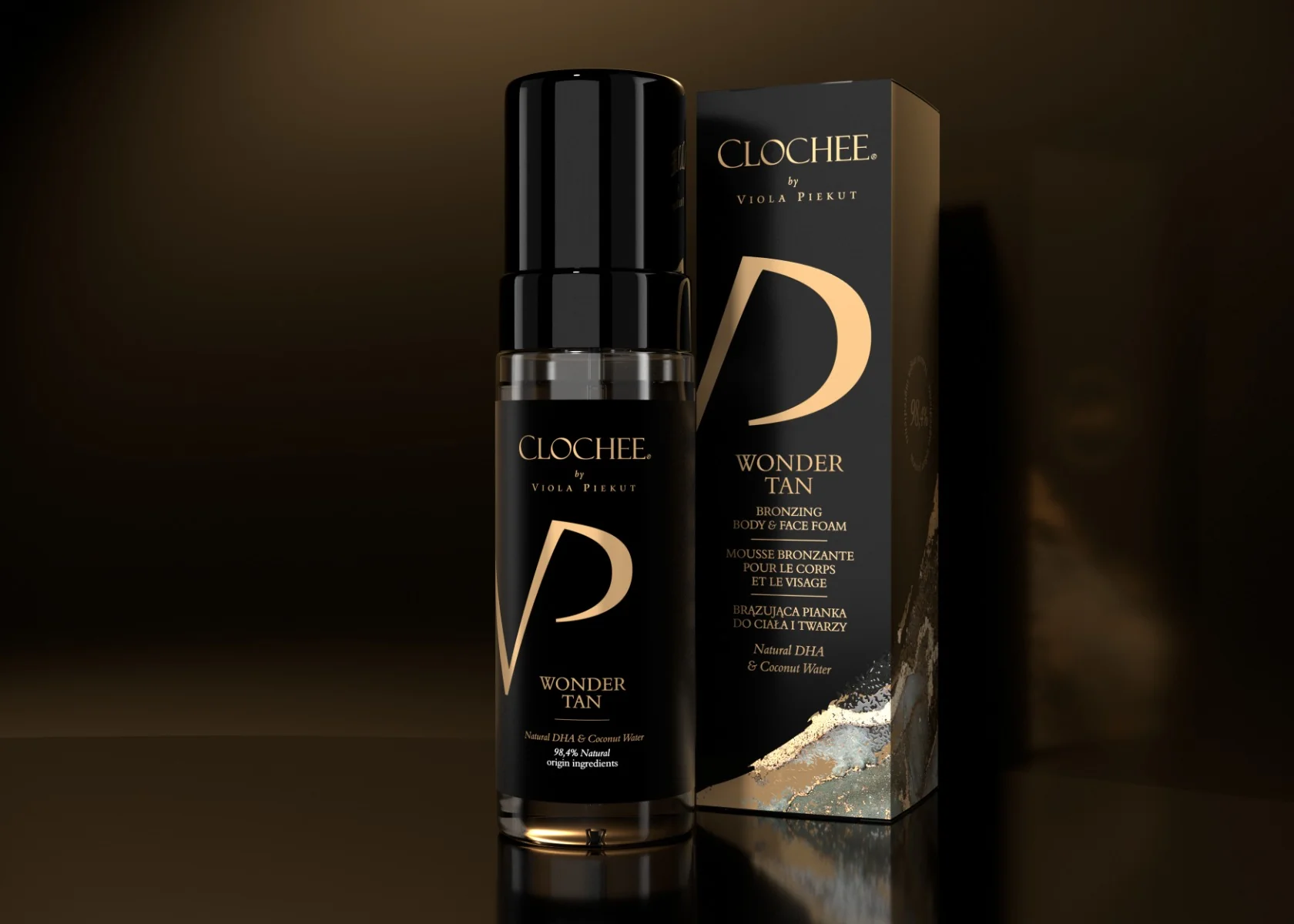 Clochee Wonder Tan brązująca pianka do twarzy i ciała, 150 ml| drmax.pl ...