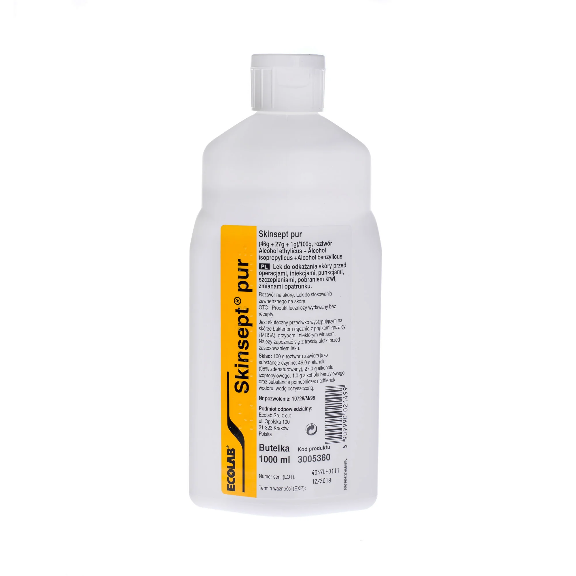 Skinsept Pur płyn do odkażania skóry, 1000 ml| drmax.pl | Dr. Max
