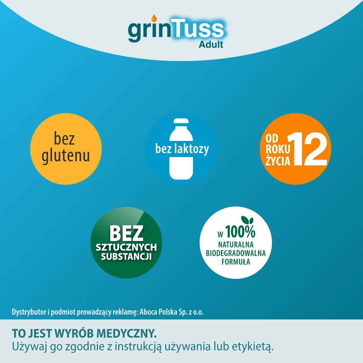 GrinTuss Adult, syrop na kaszel suchy i mokry dla dorosłych, 128 g ...