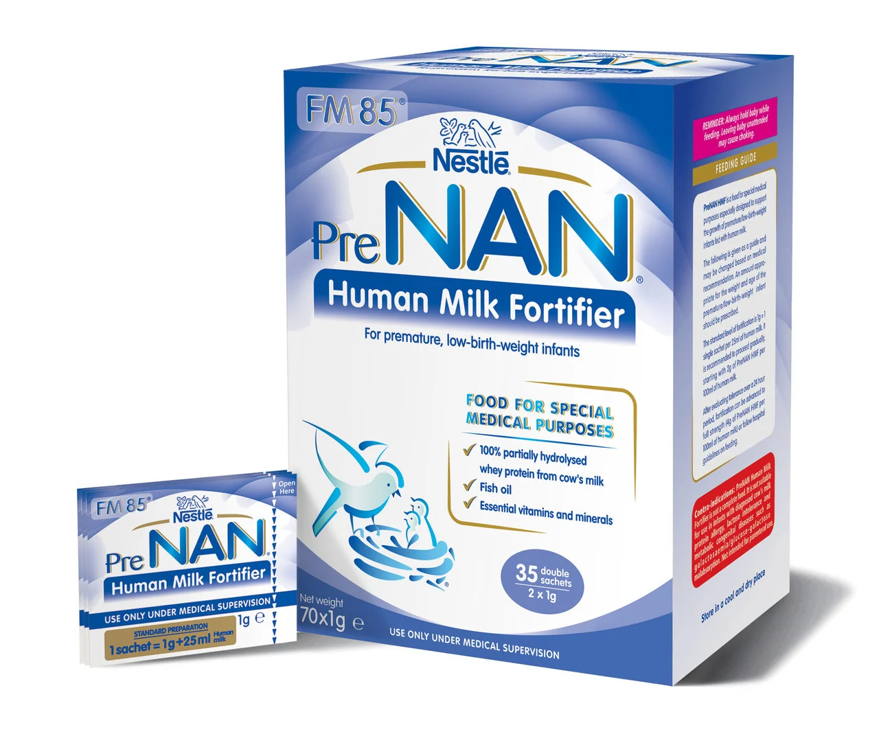 Nestle PreNan FM85, proszek, 1 g x 70 saszetek | drmax.pl