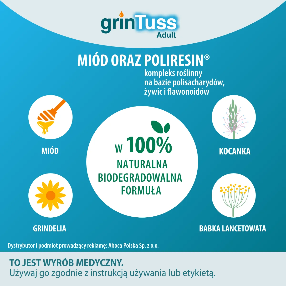 GrinTuss Adult, syrop na kaszel suchy i mokry dla dorosłych, 128 g ...