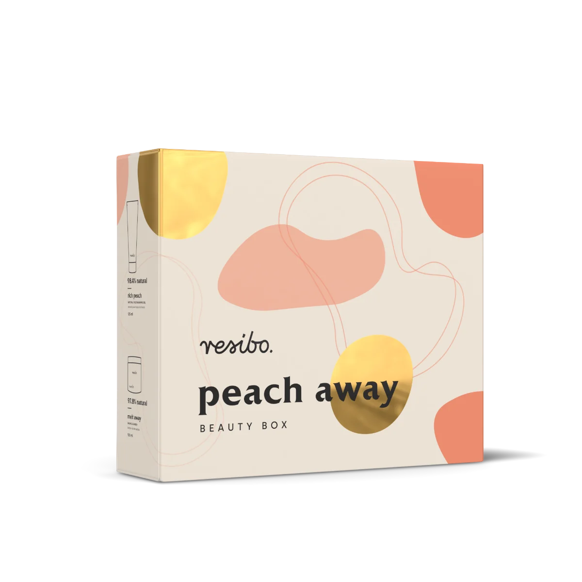 Resibo Peach Away zestaw do oczyszczania twarzy i demakijażu, 125 ml ...