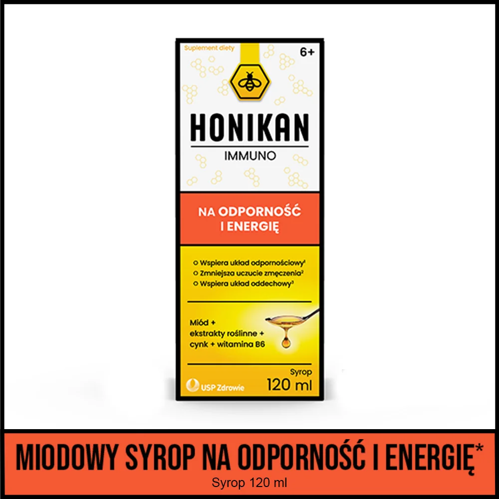 Honikan Immuno suplement diety, syrop, 120 ml| drmax.pl | Dr. Max