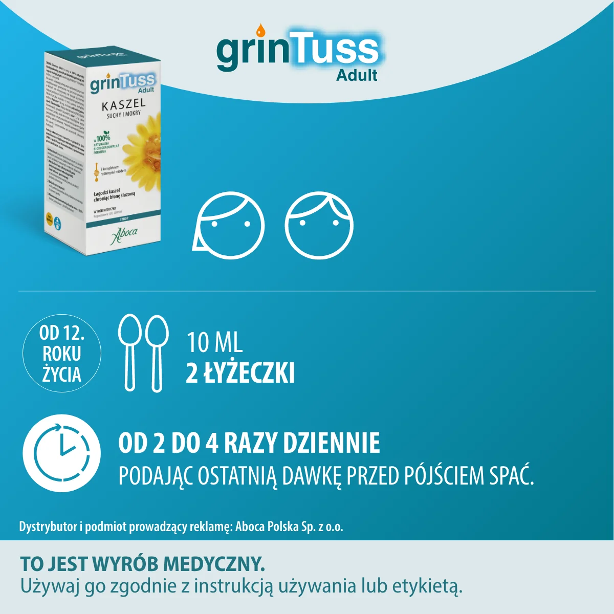 GrinTuss Adult, syrop na kaszel suchy i mokry dla dorosłych, 128 g ...