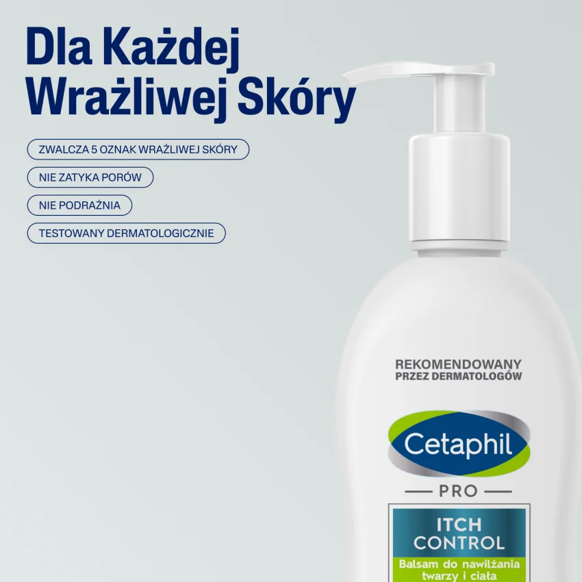 Cetaphil Pro Itch Control balsam do nawilżania twarzy i ciała, 295 ml ...